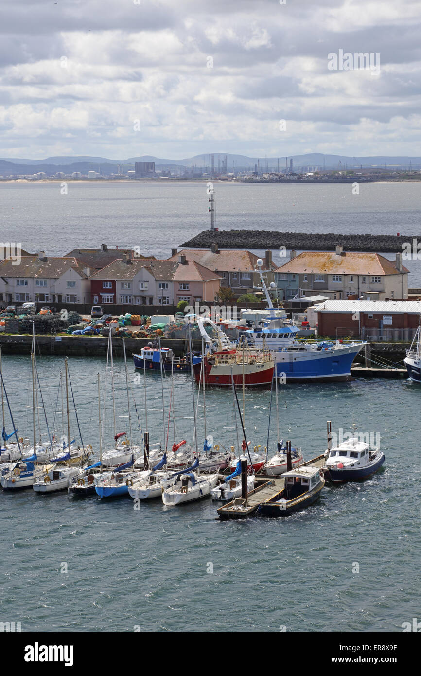 high level view of Hartlepool harbour in north east England, UK Stock ...
