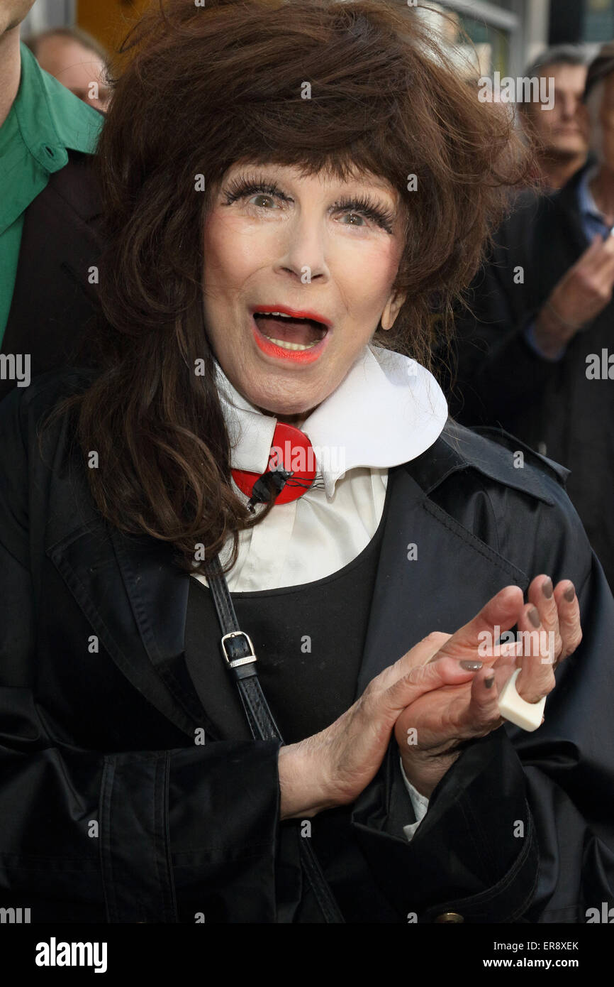 London, UK. Fenella Fielding at the 'Just Jim Dale' press night, at ...