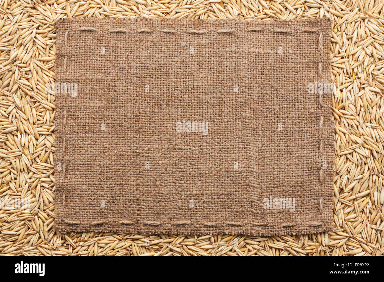 Classical frame on oats grain, with space for your text Stock Photo - Alamy