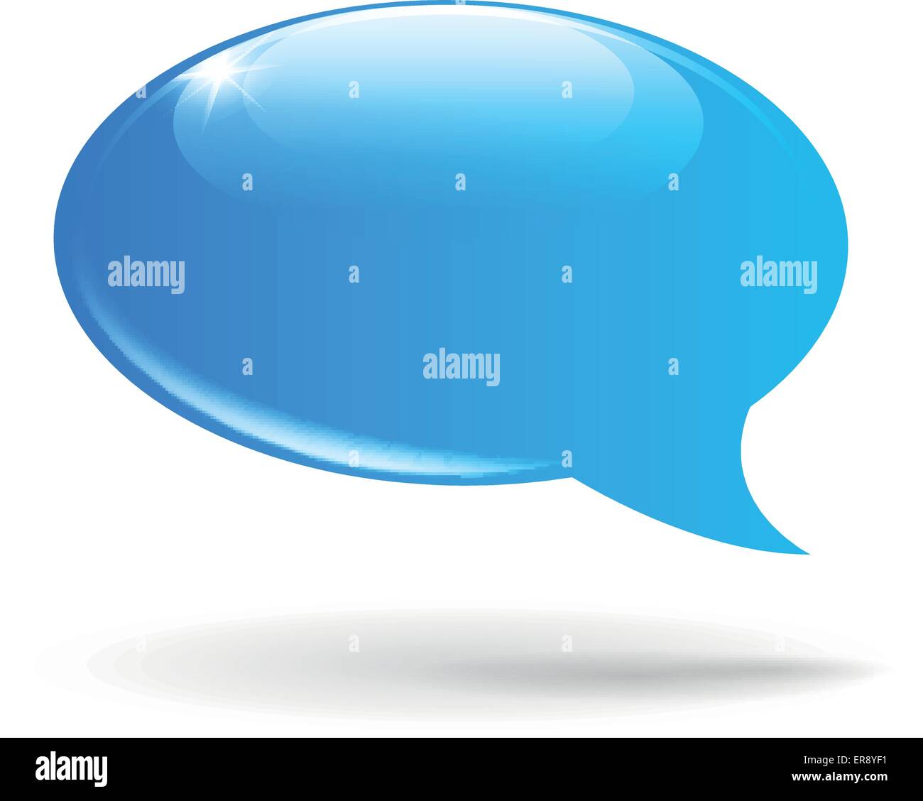 Vector illustration of blank blue speech bubble Stock Vector Image ...