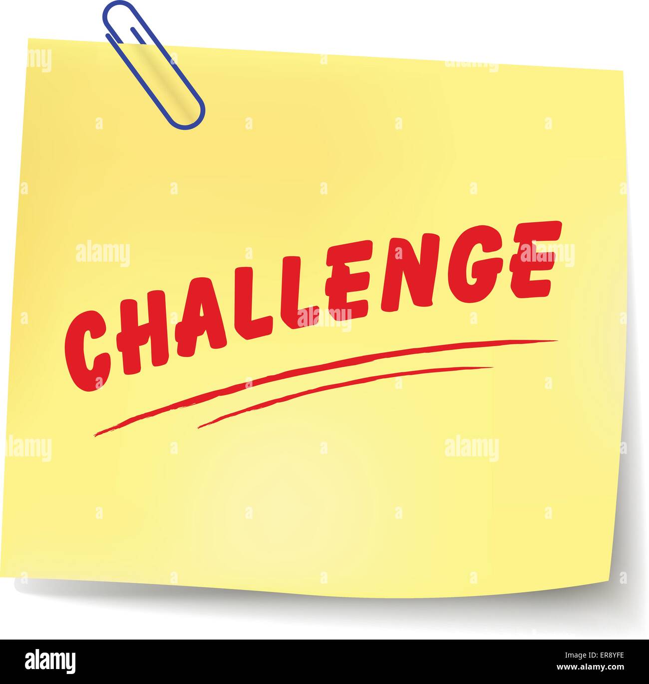 Vector illustration of challenge message on white background Stock ...