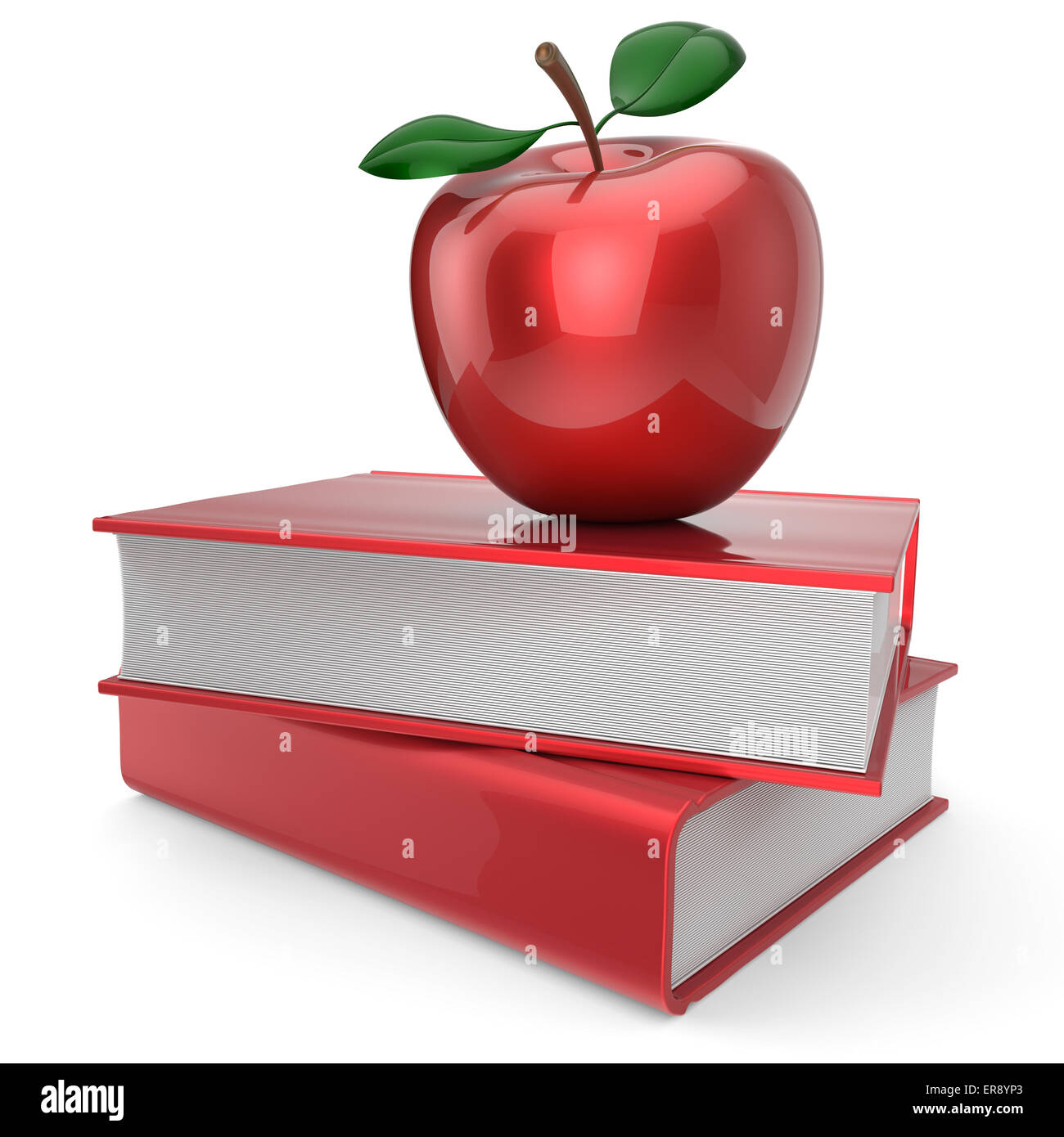 Back to school book and apple education health books reading textbook ...