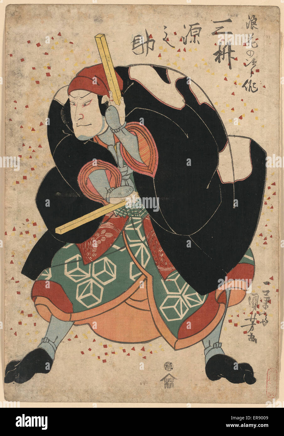 The actor Mimasu Gennosuke in the role of Naniwa Jirosaku Stock Photo ...