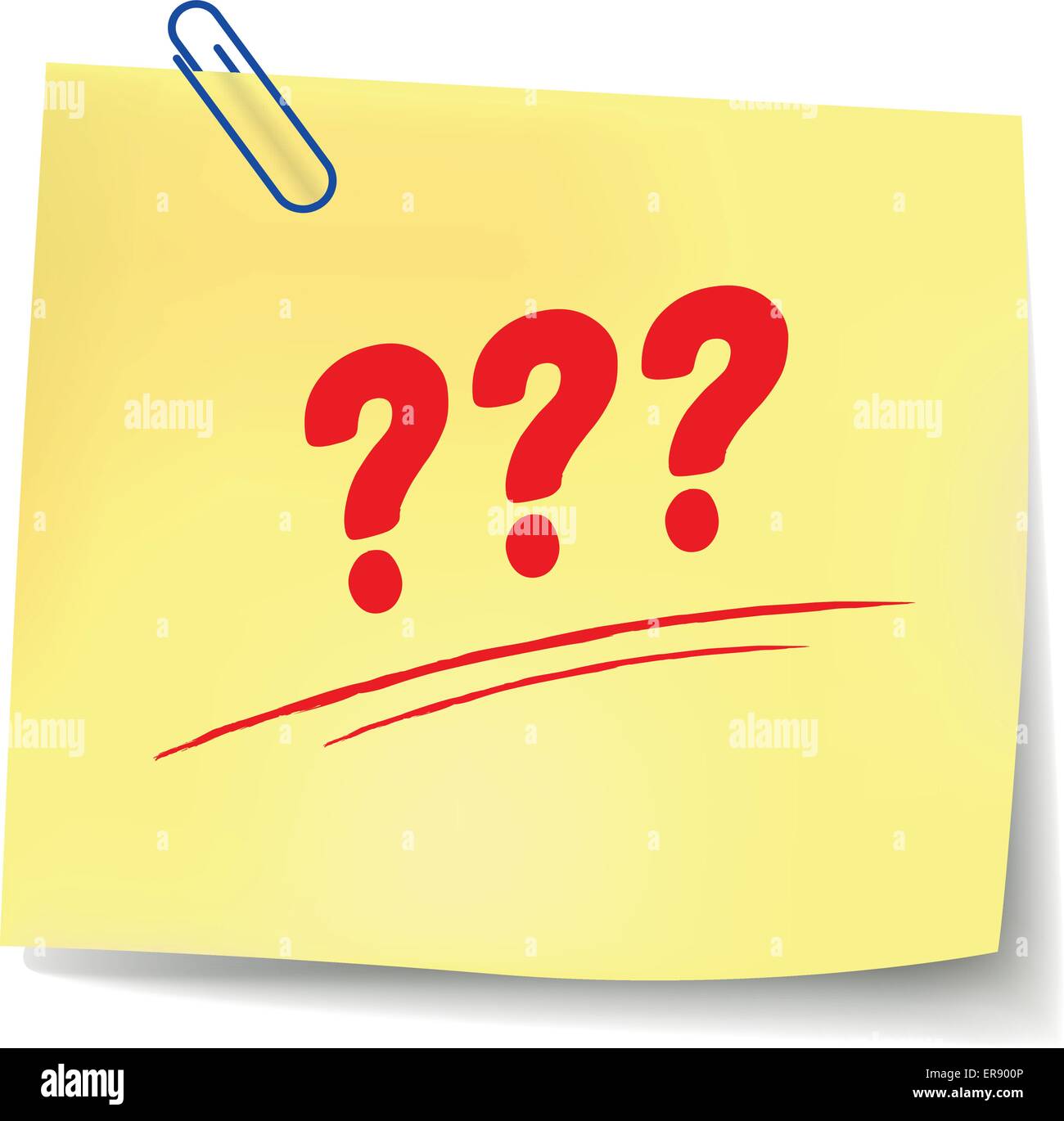 Vector illustration of questions paper message on white background ...