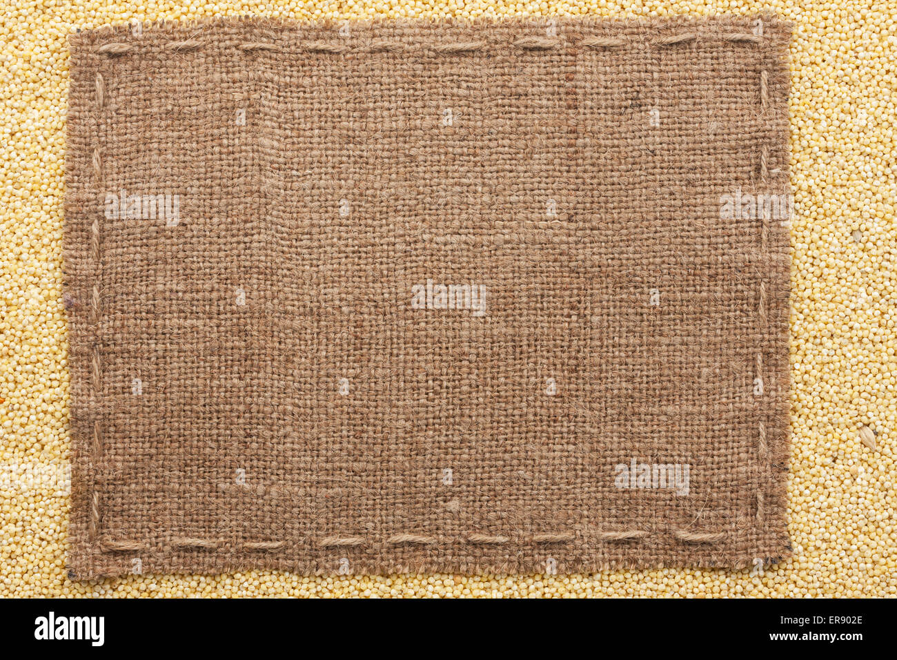 Classical frame on millet grain, with space for your text Stock Photo ...