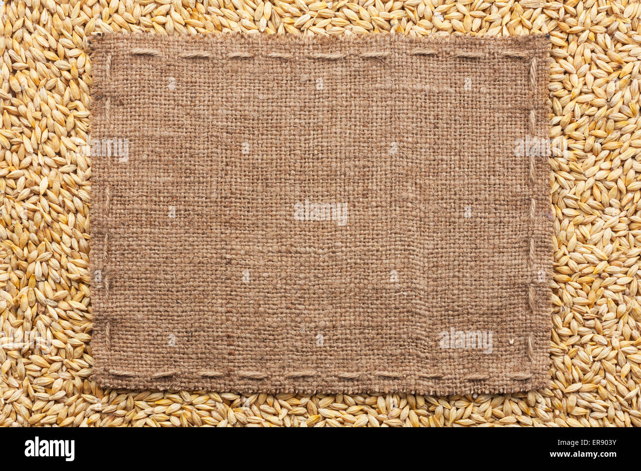 Classical frame on barley grain, with space for your text Stock Photo ...