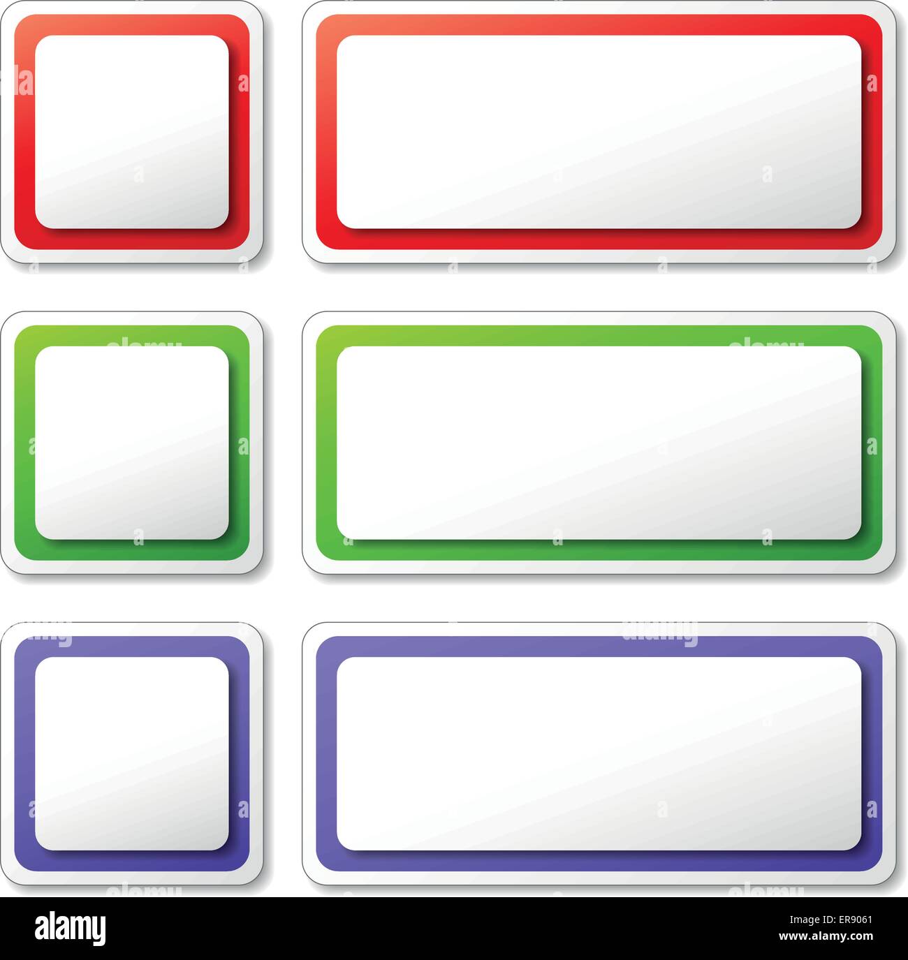 Vector illustration of various blank tags on white background Stock ...