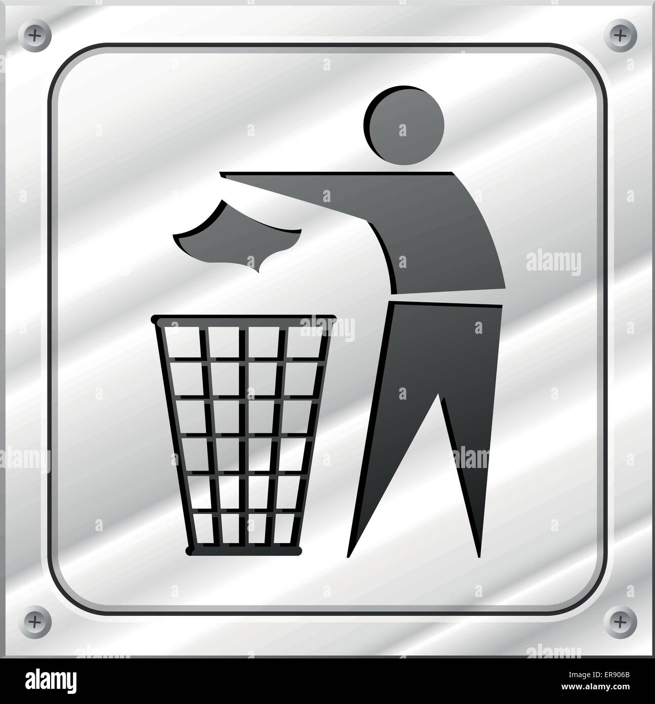 Recycling sign dustbin on Stock Vector Images - Alamy