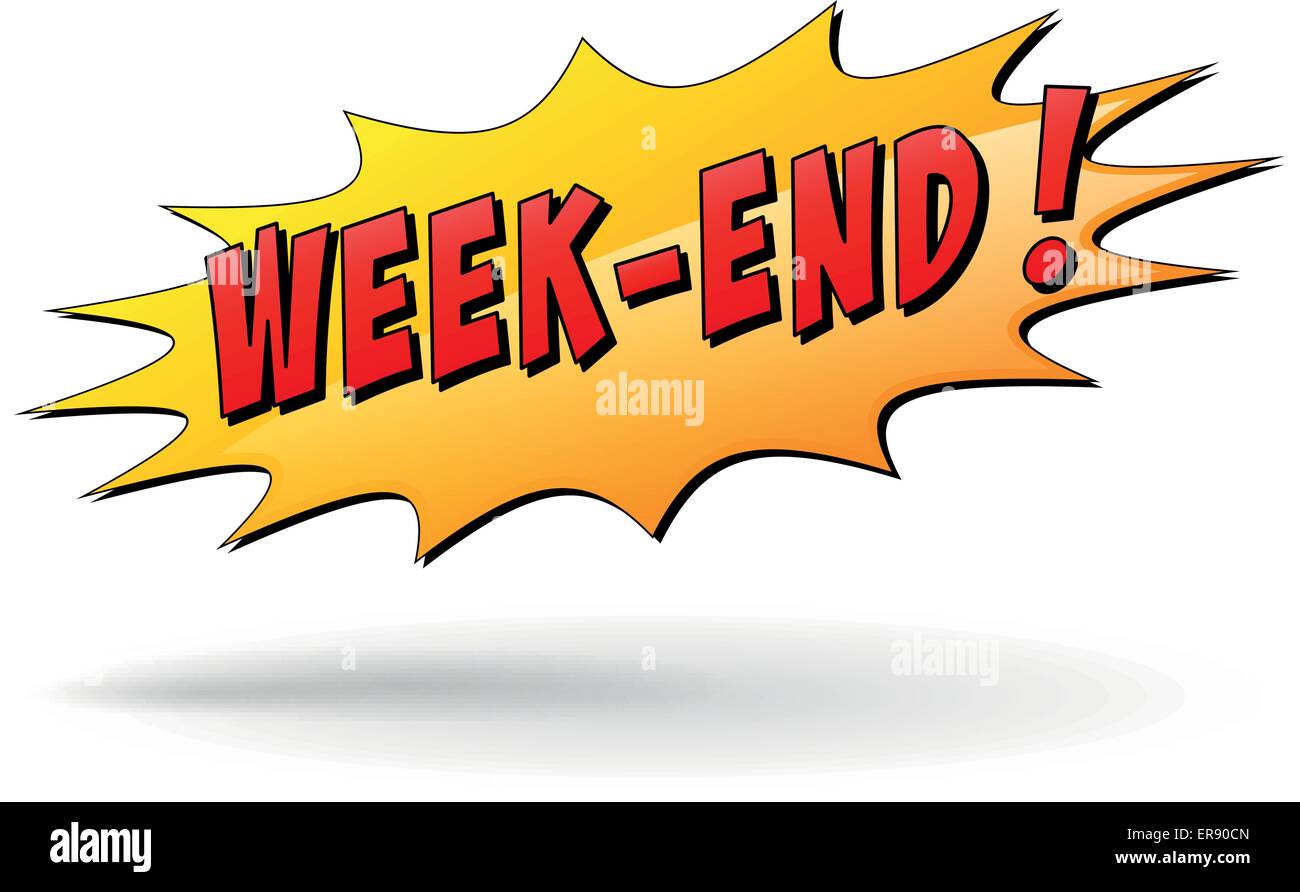 Vector illustration of week-end star icon on white background Stock ...