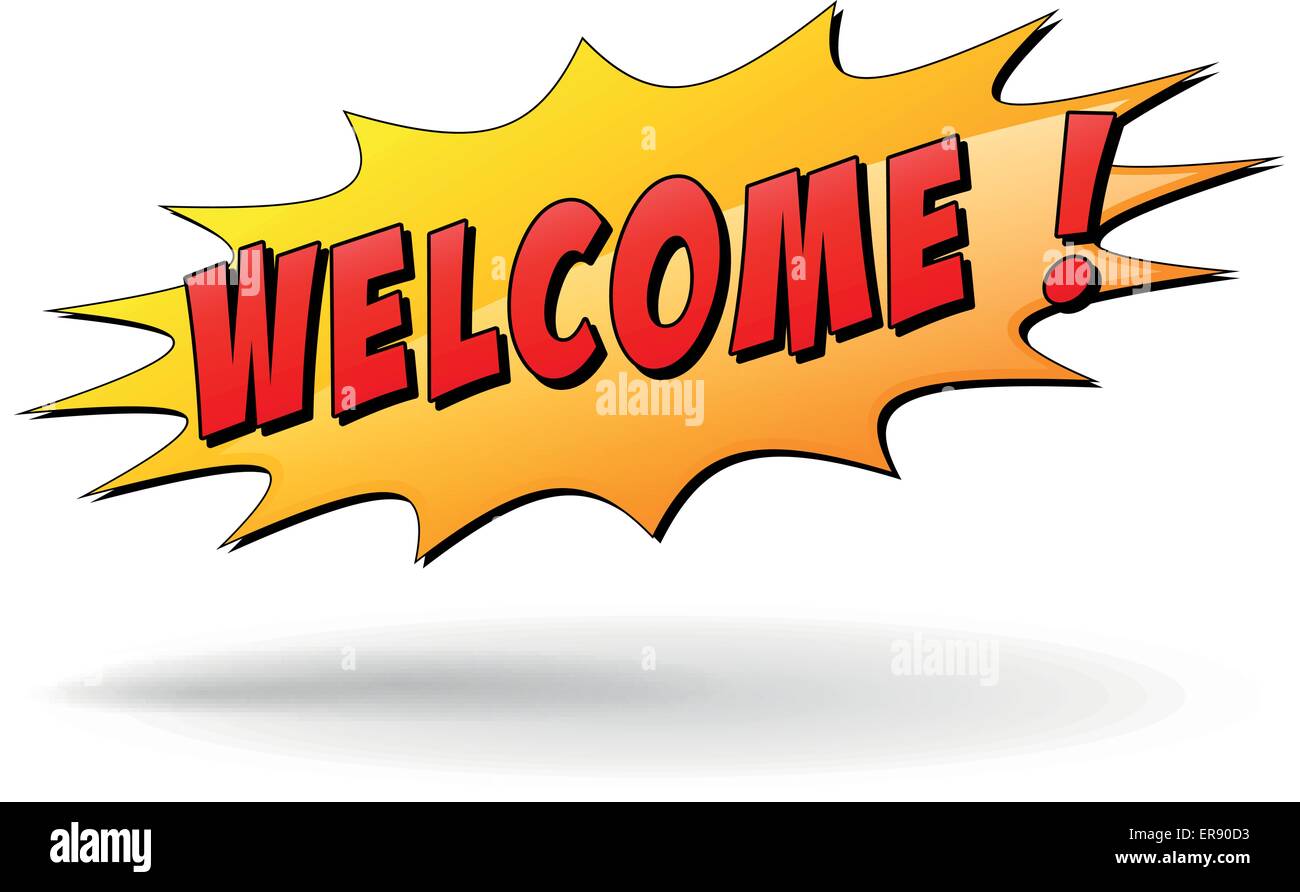 Vector illustration of welcome star icon on white background Stock ...
