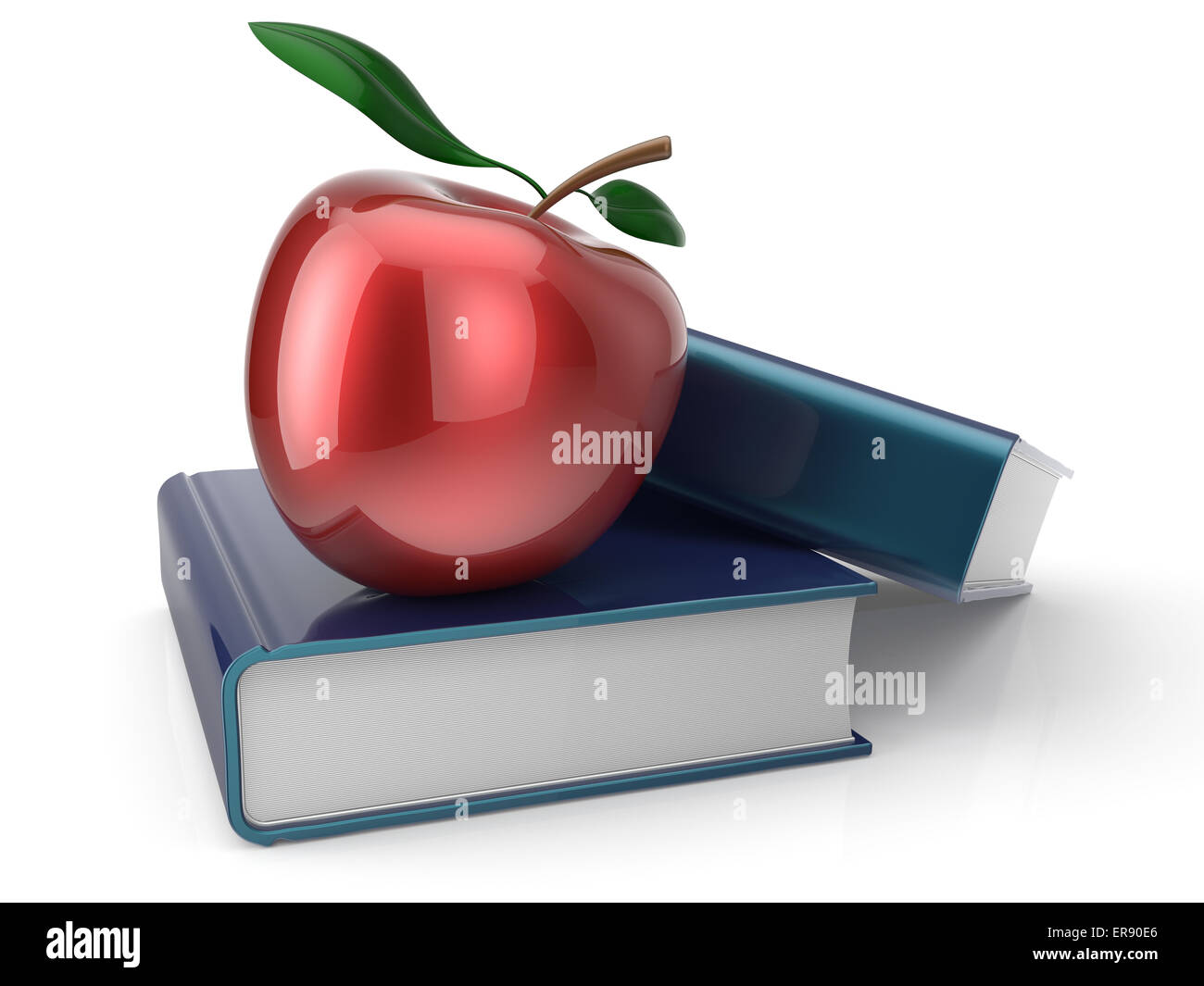 Books and red apple learning education health reading textbook ...