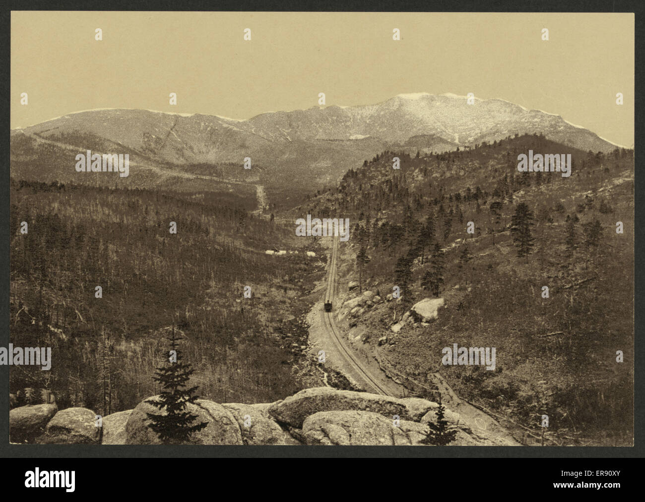 Crossing the timber line, Pike's Peak railway Stock Photo - Alamy