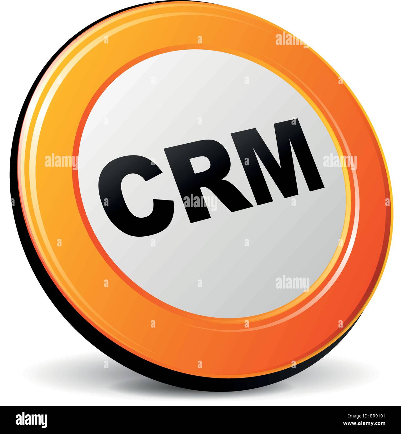 Vector illustration of orange 3d crm icon Stock Vector Image & Art - Alamy