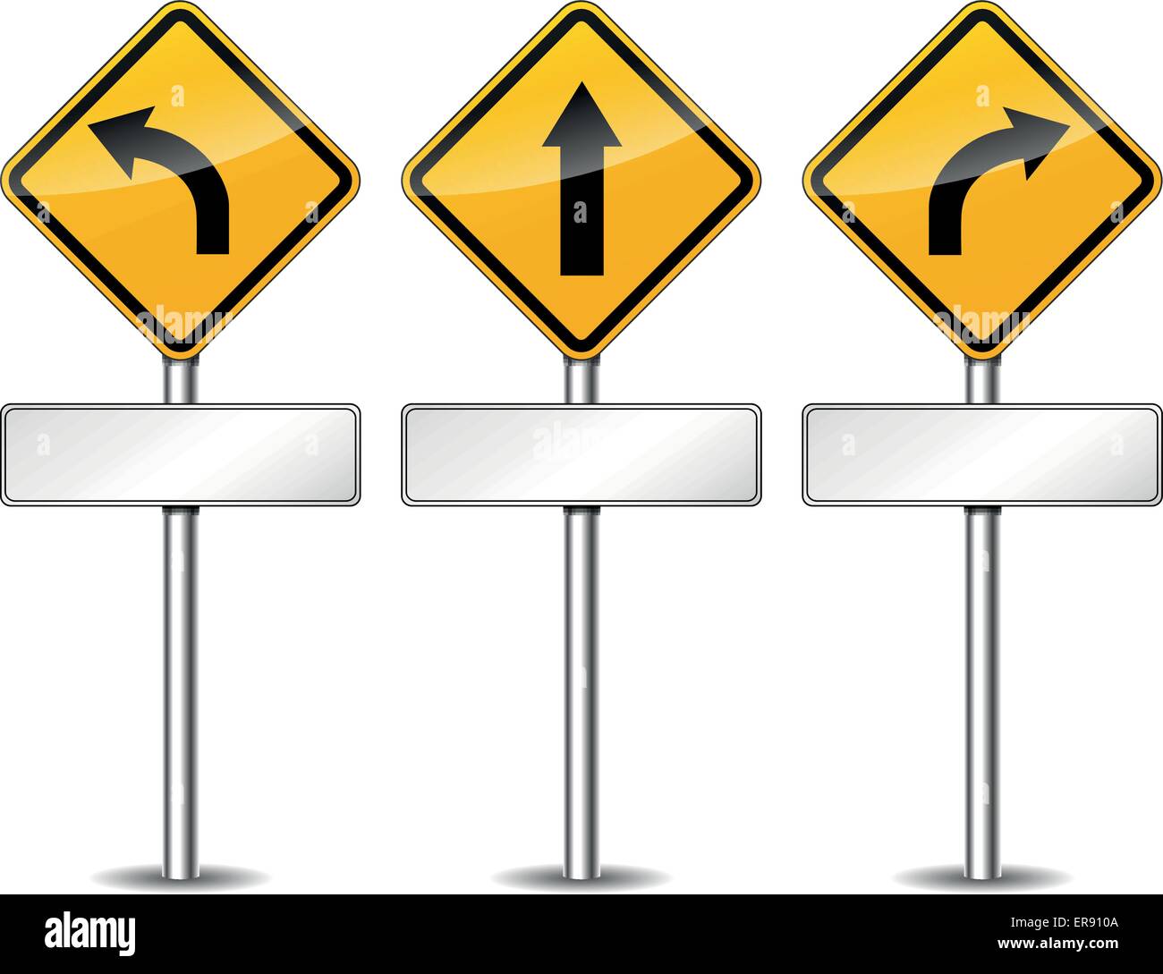 Set of road safety signs hi-res stock photography and images - Alamy