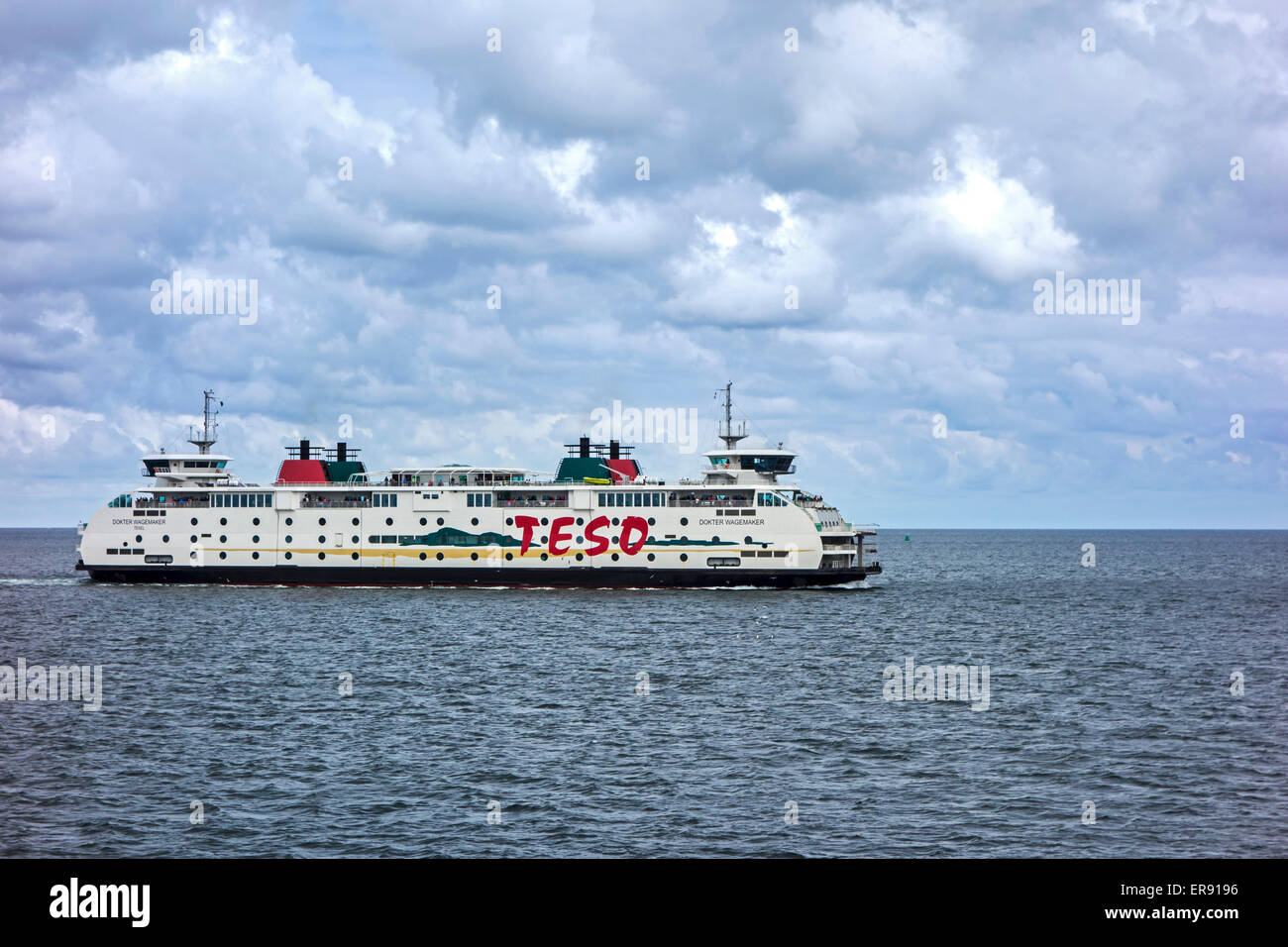 TESO ferryboat Dokter Wagemaker sailing from Den Helder to the island ...