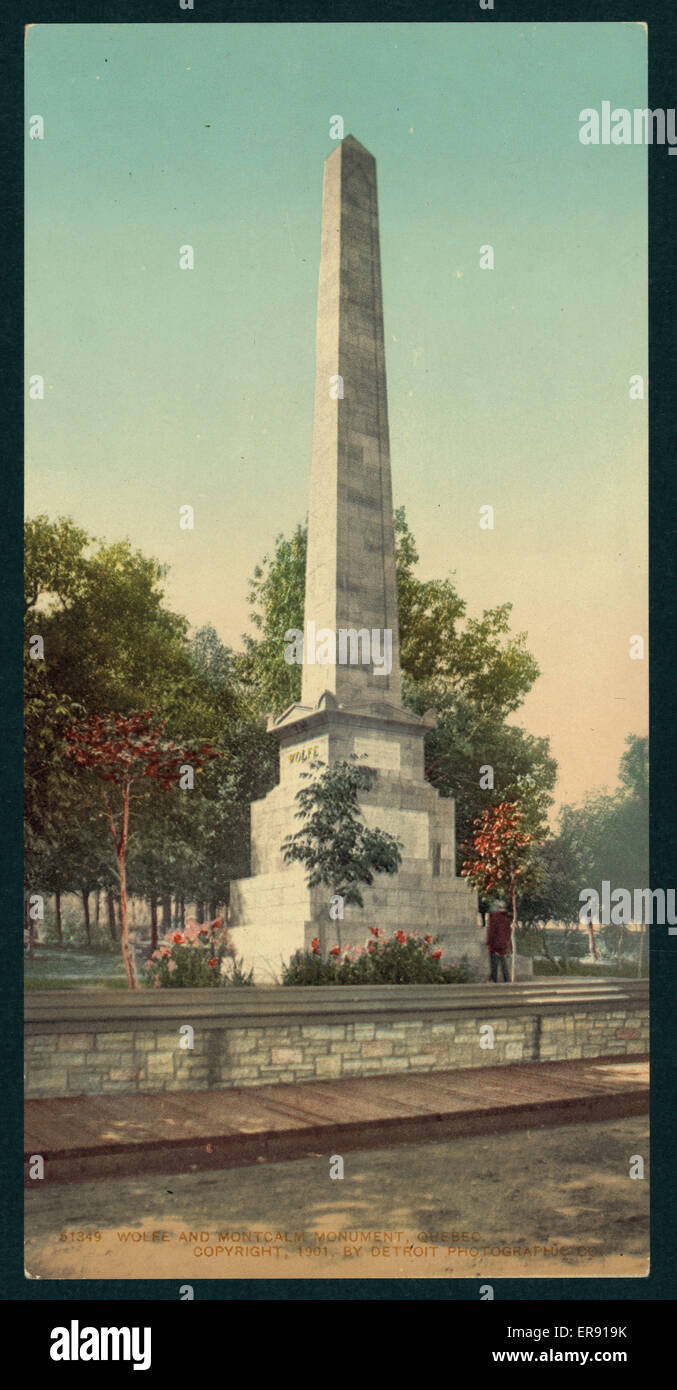 Wolfe and Montcalm monument, Quebec Stock Photo - Alamy
