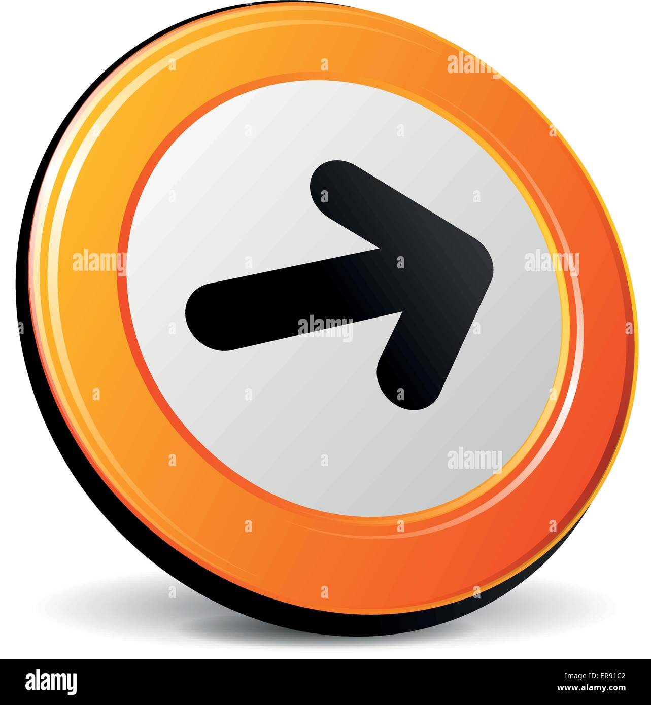 Vector illustration of orange 3d next icon Stock Vector Image & Art - Alamy