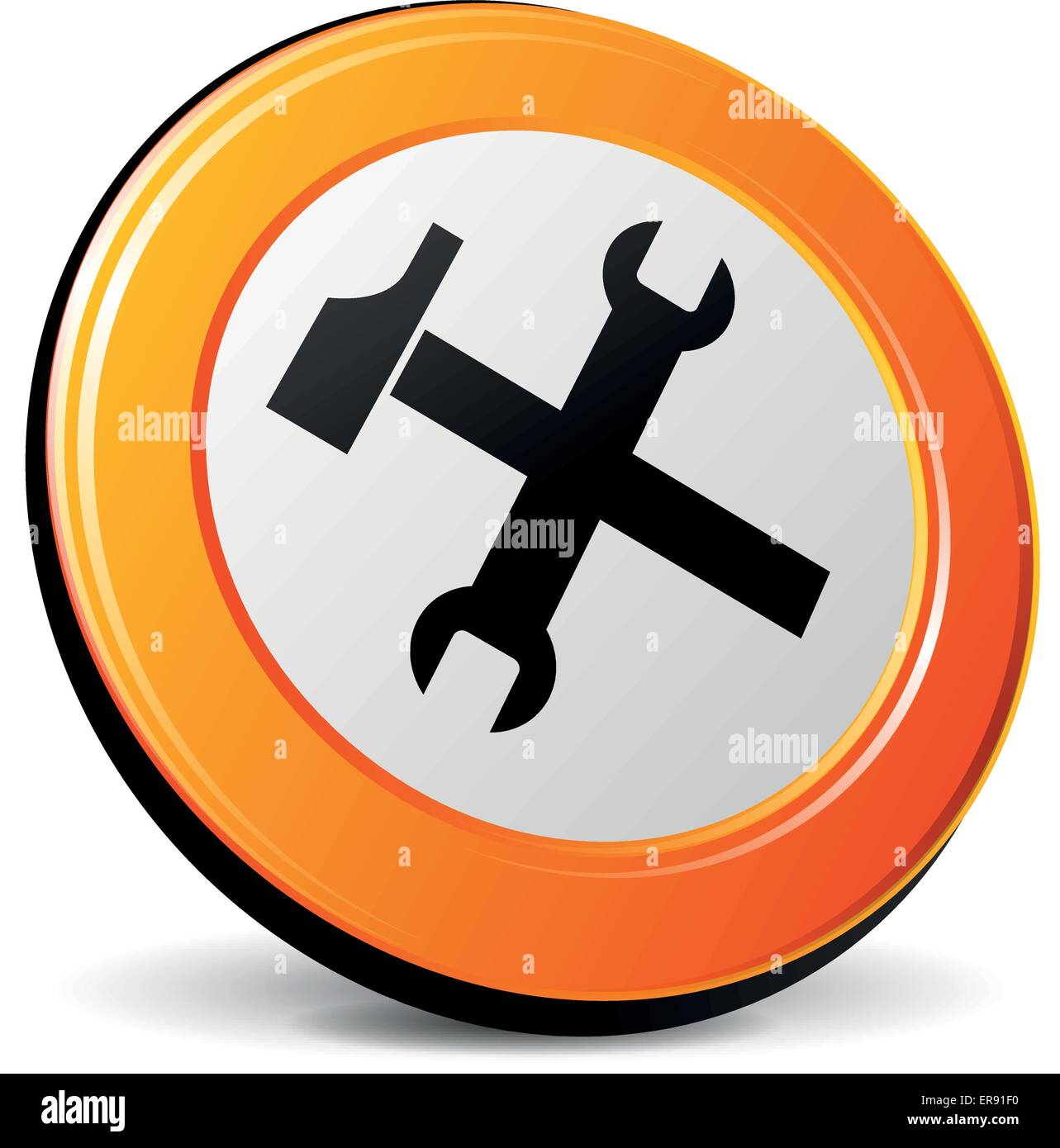 Vector illustration of orange 3d tools icon Stock Vector Image & Art ...