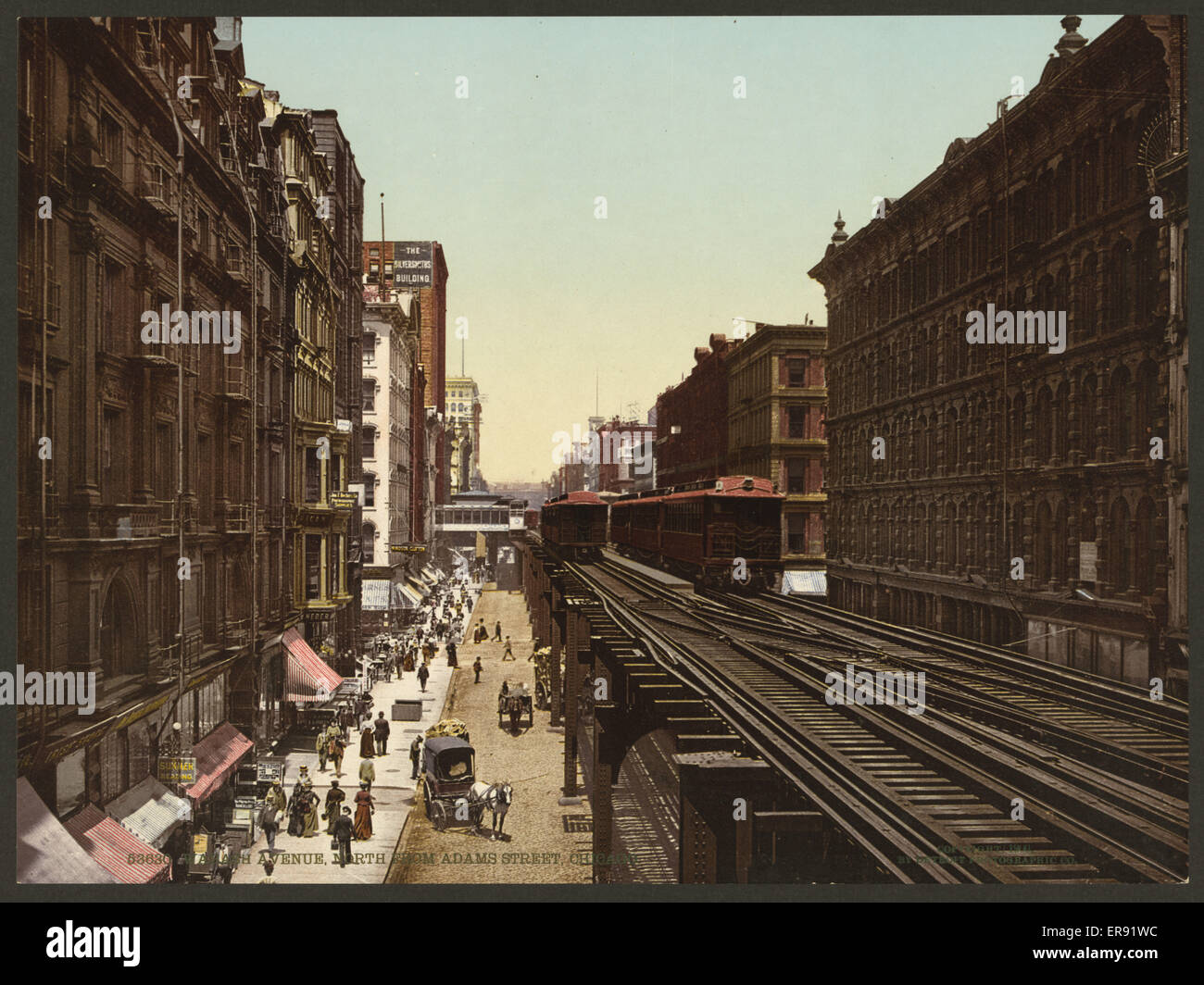 Wabash Avenue north from Adams Street, Chicago Stock Photo - Alamy