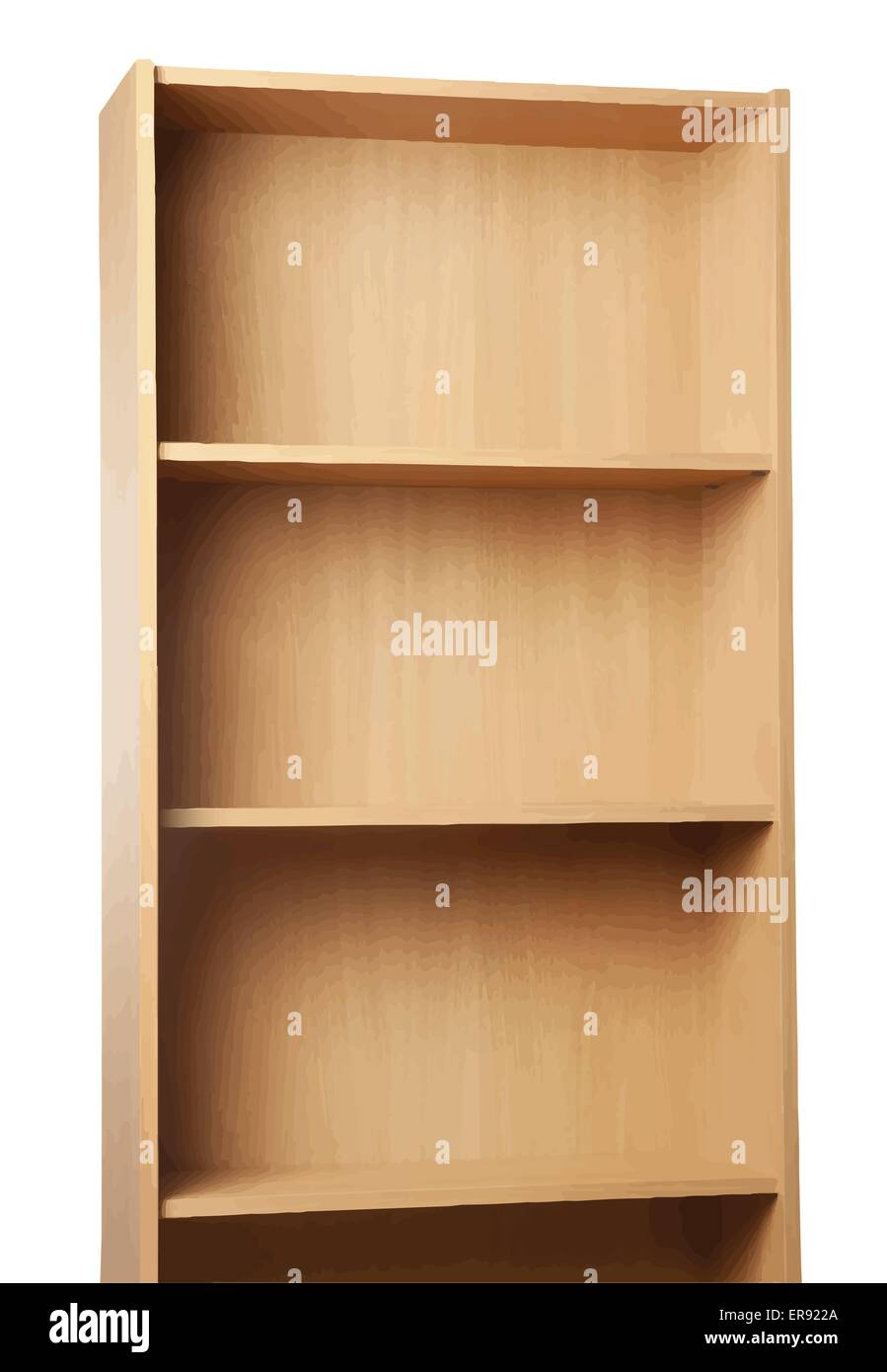 Empty brown bookcase for books and other items to keep, made of wooden ...