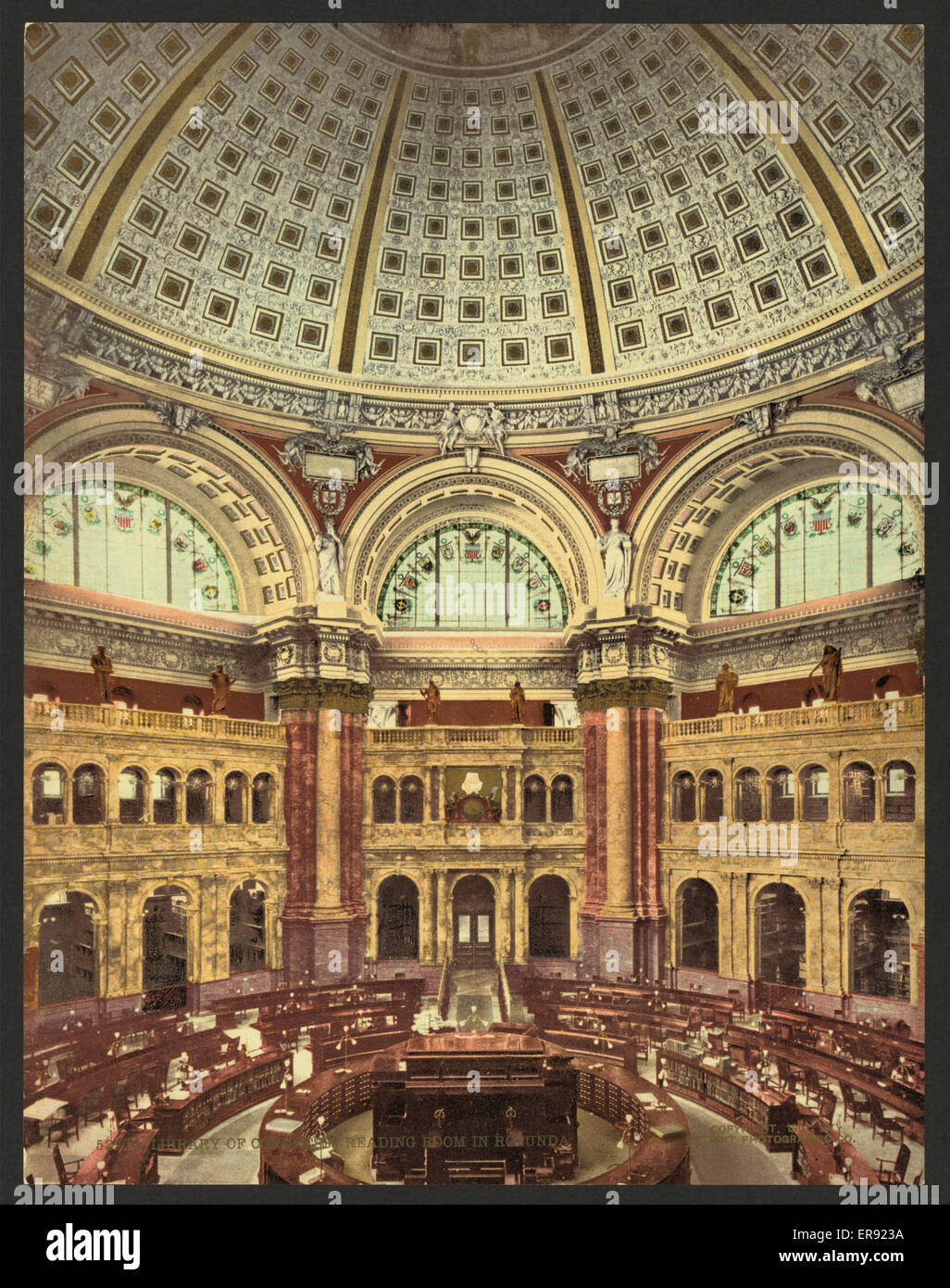 Library of Congress, Reading Room in rotunda Stock Photo - Alamy