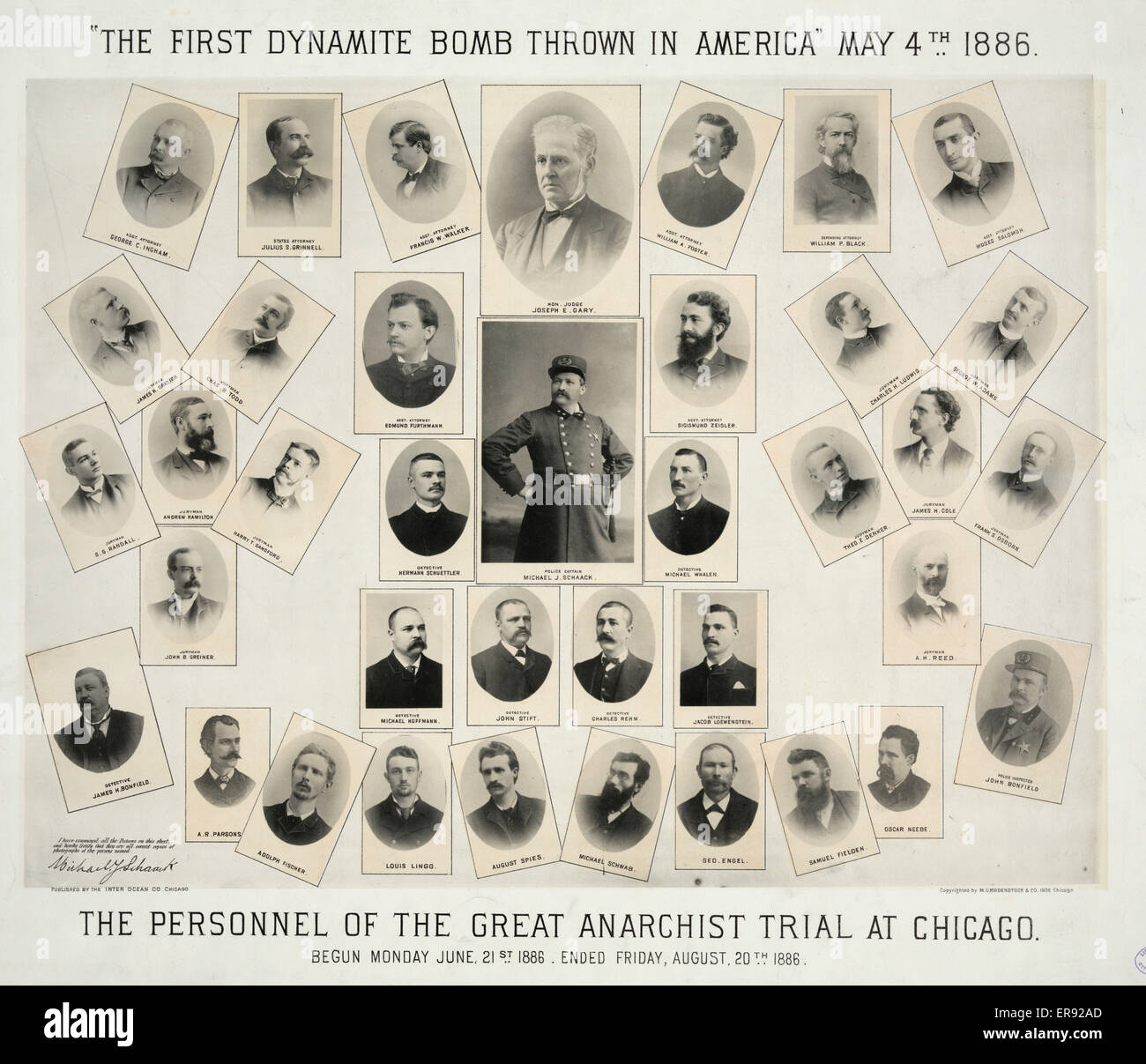 The first dynamite bomb thrown in America May 4th, 1886. The Stock ...