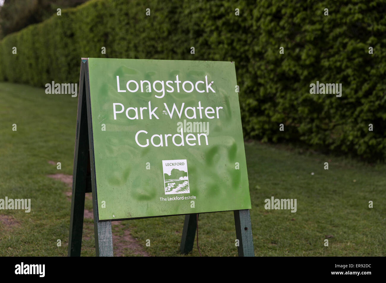 Sign, Longstock Park Water Garden, John Lewis Leckford Estate ...