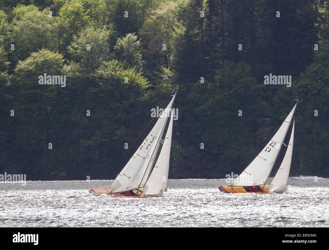 Lake Windermere Cumbria UK 29th May 2015 Sailing on Lake Windermere in ...