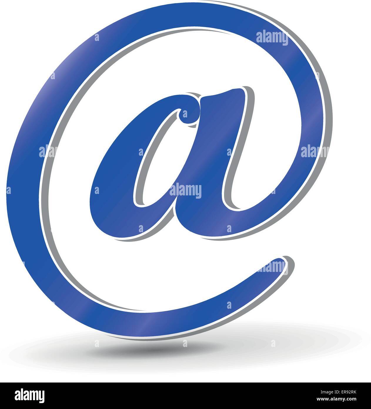 Vector illustration of blue at sign icon Stock Vector Image & Art - Alamy