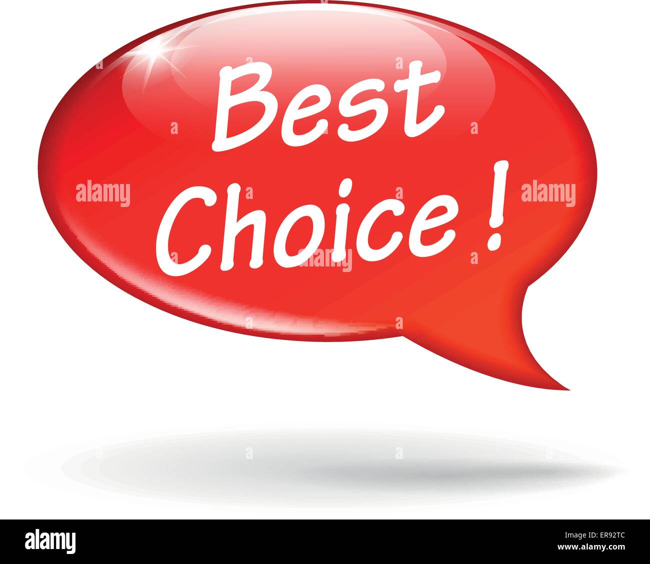 Vector illustration of red best choice speech bubble Stock Vector Image ...