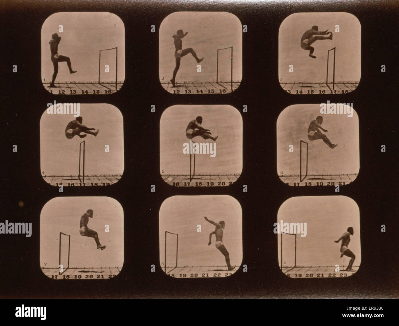 Athletes. Walking high leap Stock Photo - Alamy