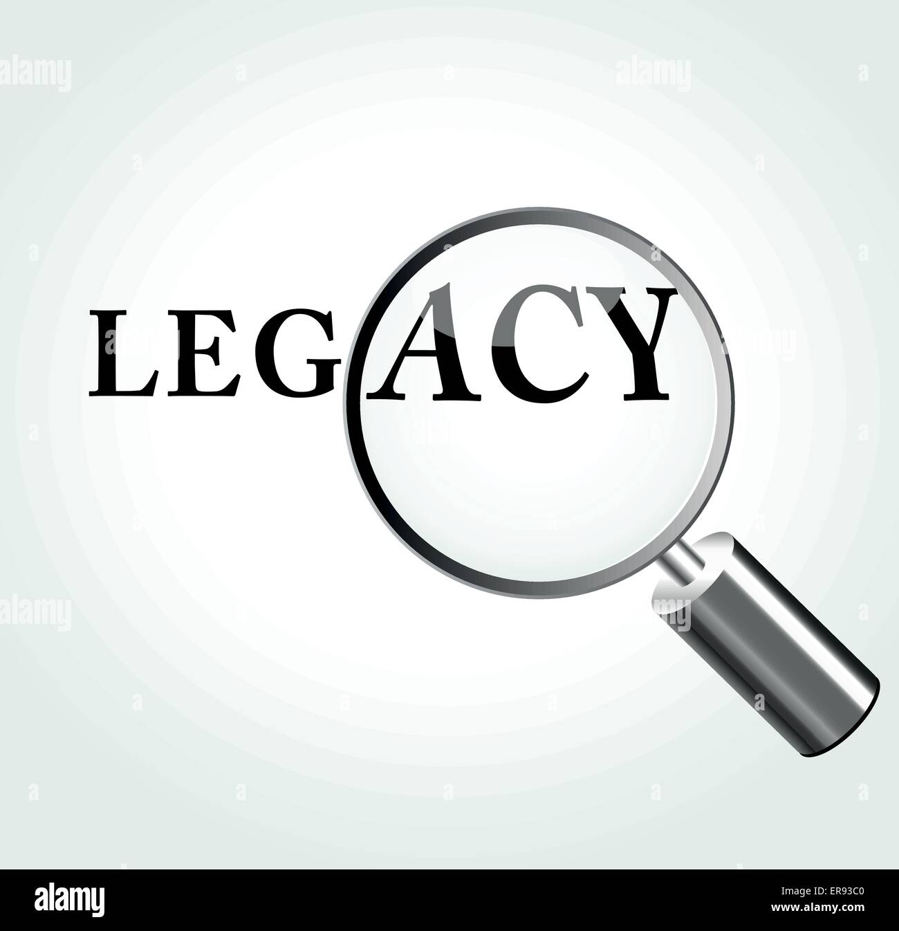 Vector illustration of legacy concept with magnifying Stock Vector ...