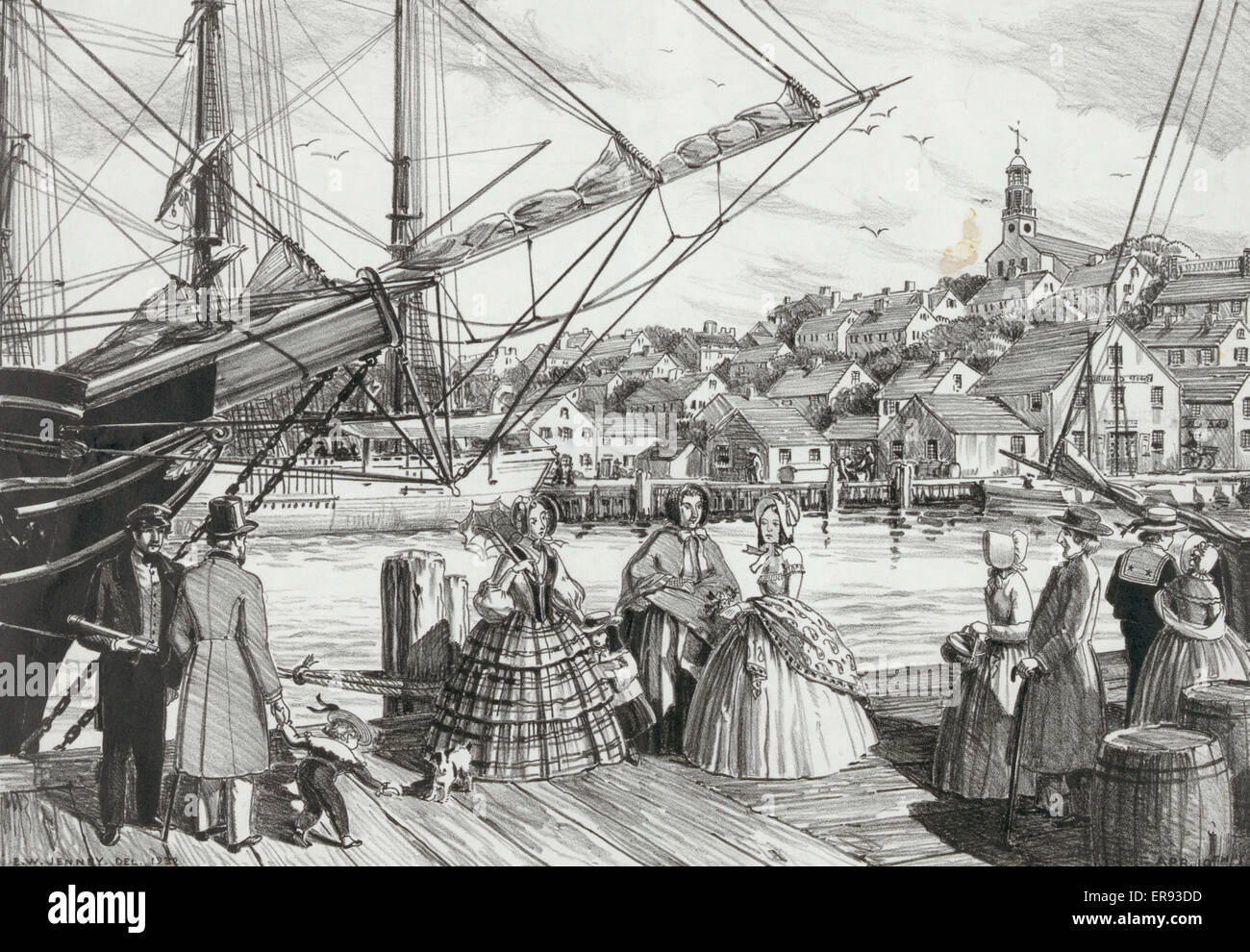 A visit to the wharf, Nantucket Stock Photo - Alamy