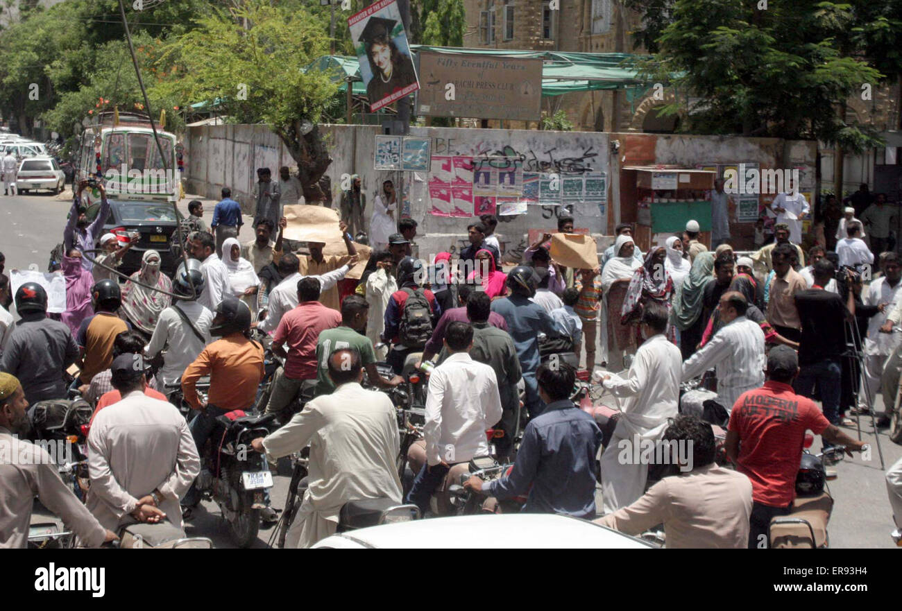 Residents of Mehran Town are protesting against demolition of their ...