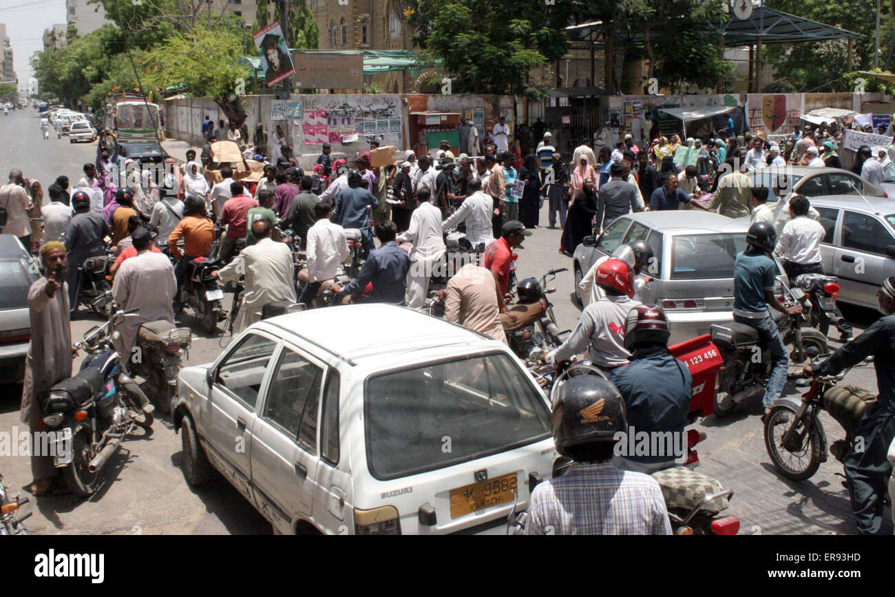 Residents of Mehran Town are protesting against demolition of their ...