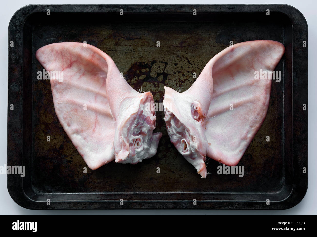 Raw Pigs Ears Stock Photo - Alamy