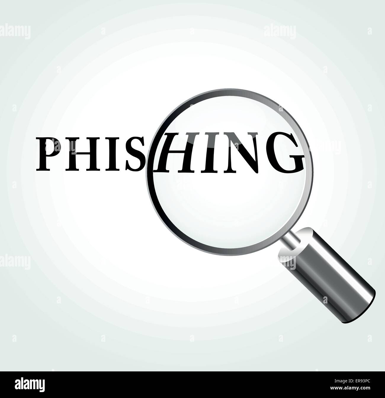 Vector illustration of phishing concept with magnifying Stock Vector ...