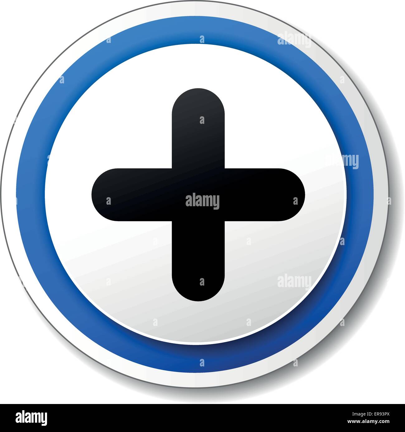 Plus symbol shadow Stock Vector Images - Alamy