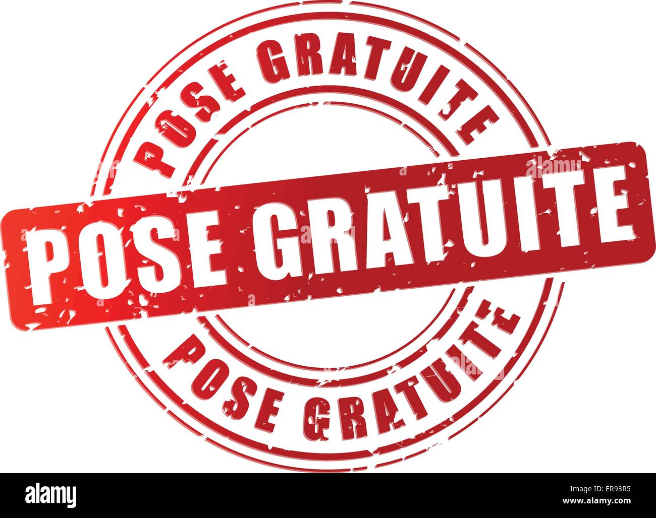 Vector illustration of red free installation stamp icon Stock Vector ...