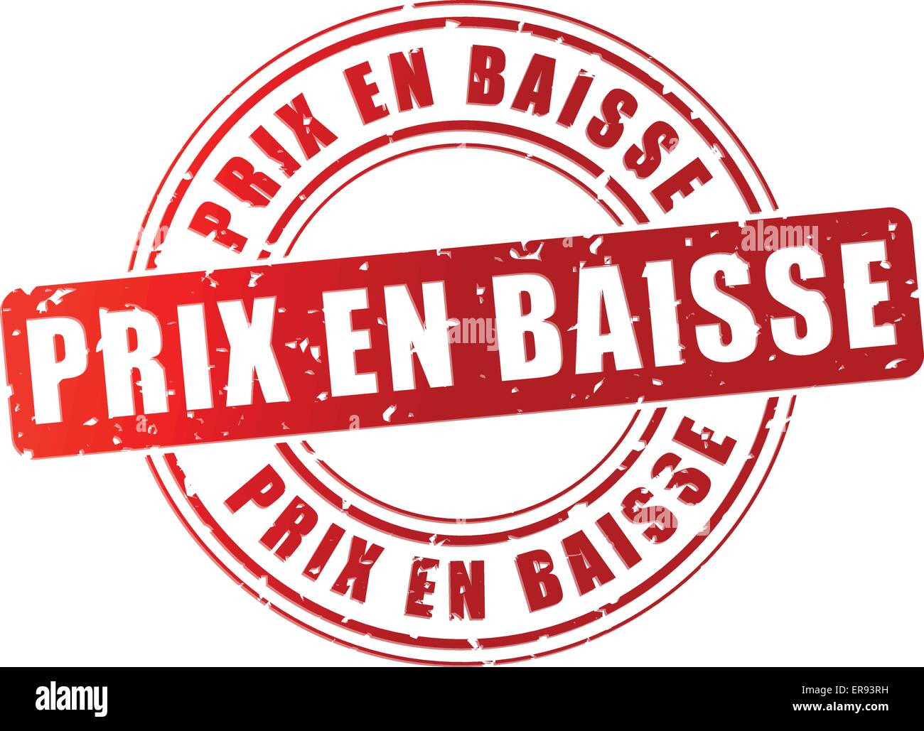 Vector illustration of red falling prices stamp icon Stock Vector Image ...