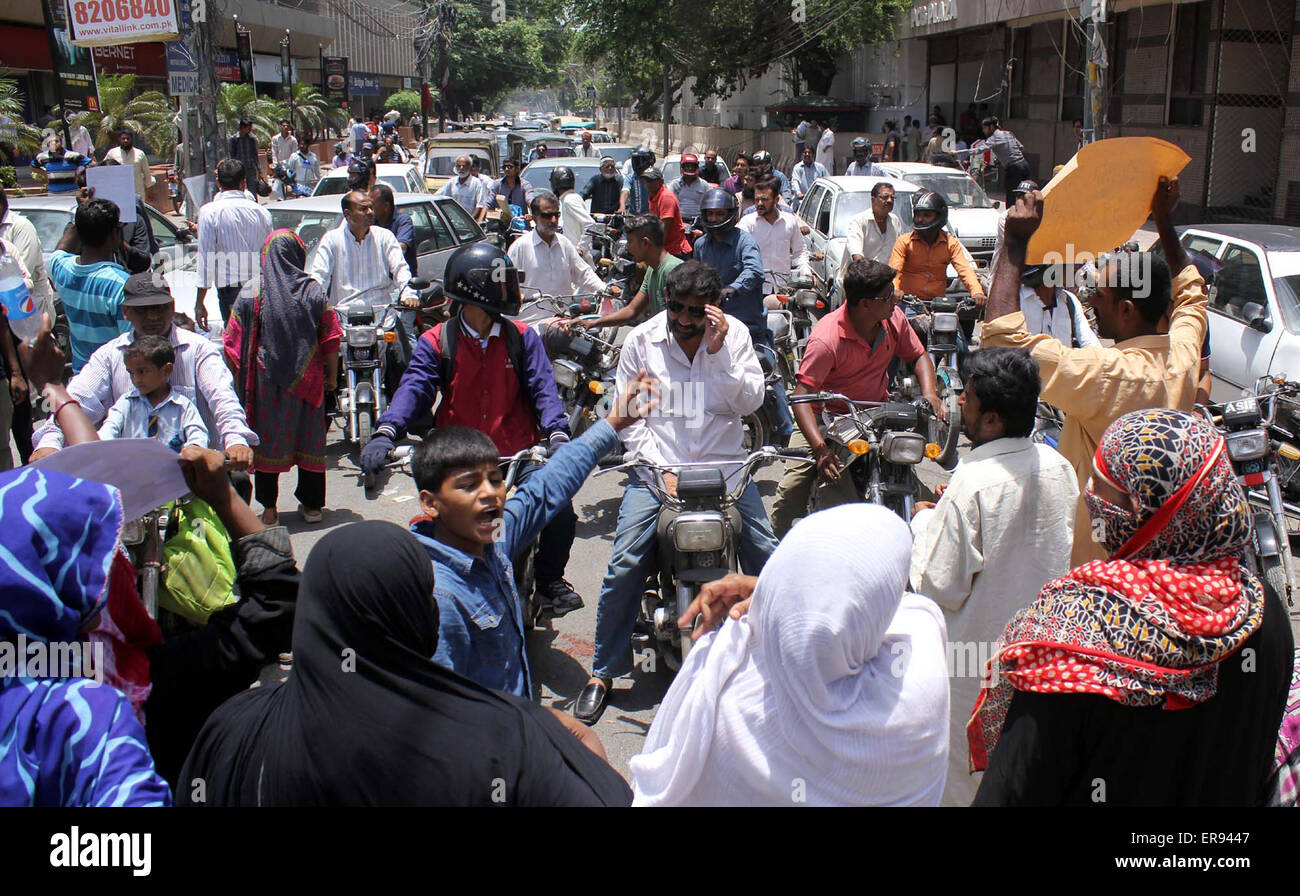 Residents of Mehran Town are protesting against demolition of their ...