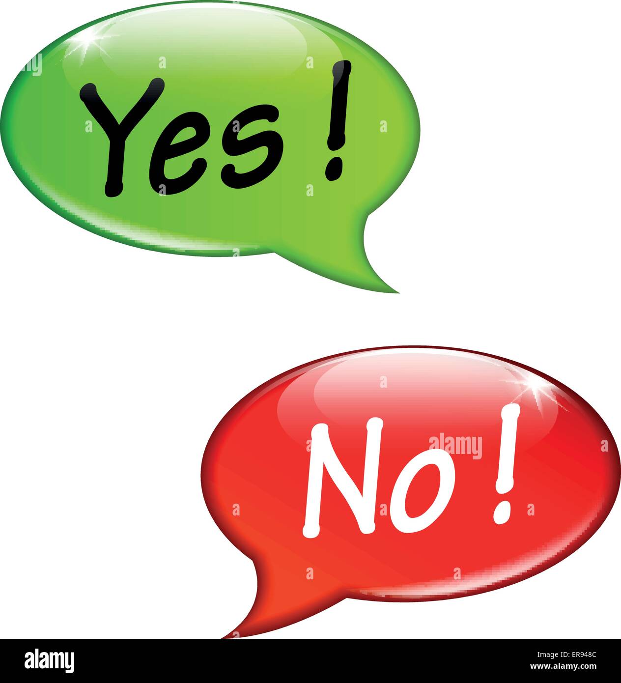 Yes no concept 3d Stock Vector Images - Alamy