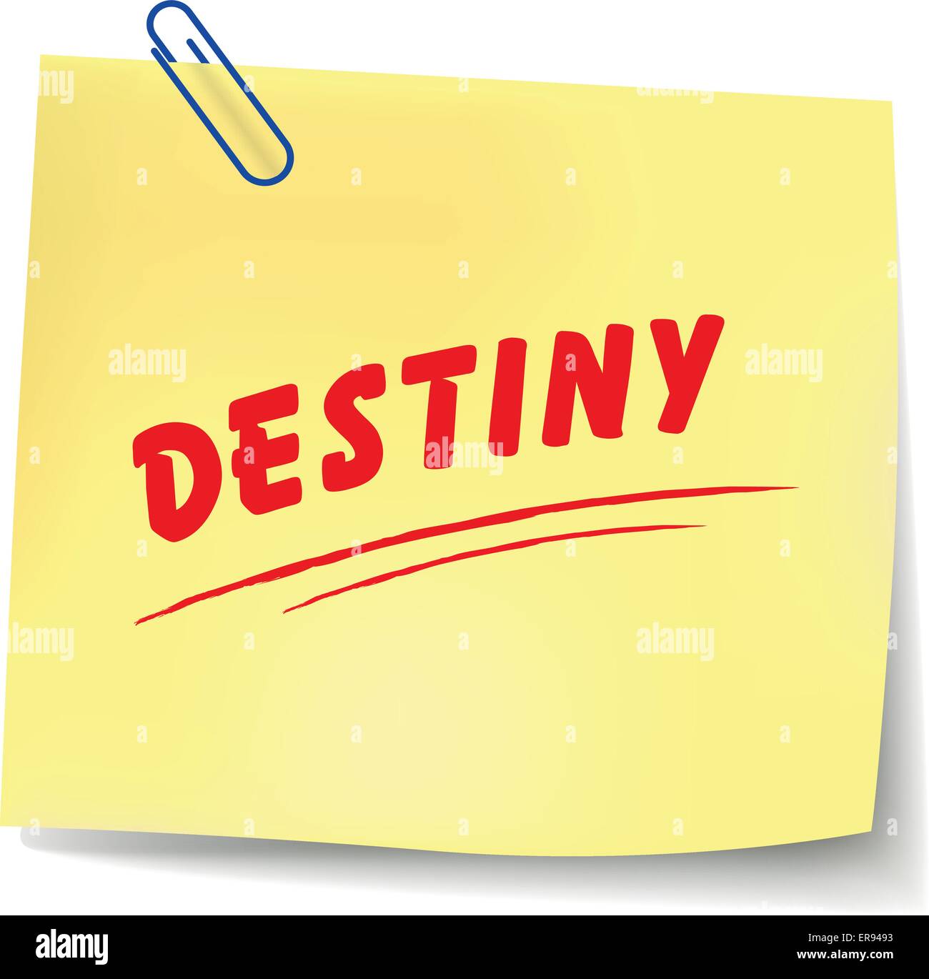 Vector illustration of destiny message on white background Stock Vector ...