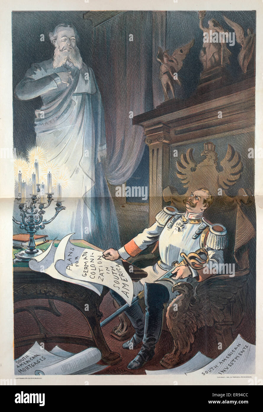 A hint from history. Illustration shows Wilhelm II, Emperor of Germany ...