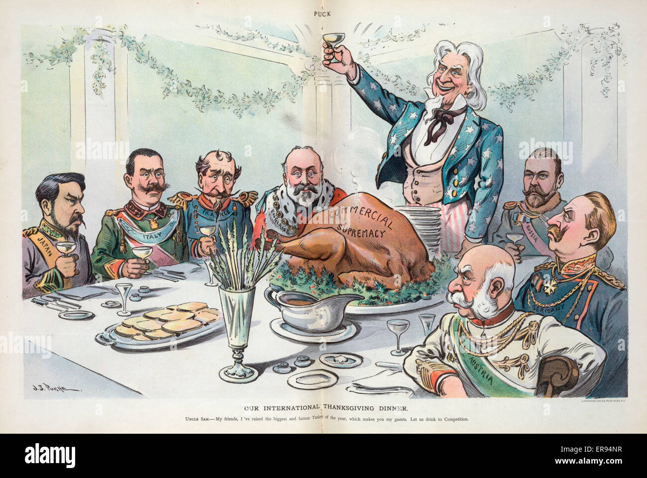 Our international thanksgiving dinner Stock Photo - Alamy