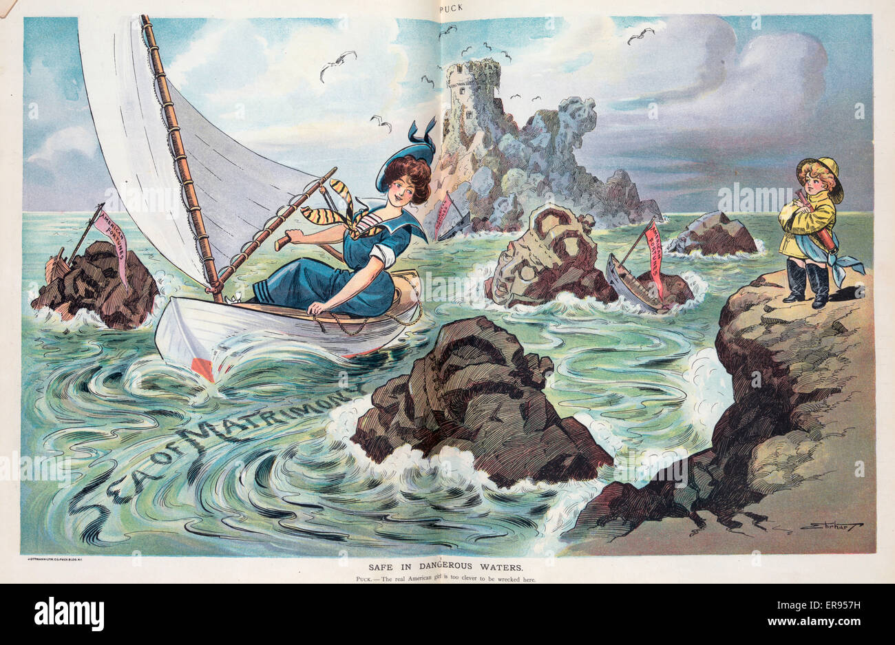 Safe waters cartoon hi-res stock photography and images - Alamy