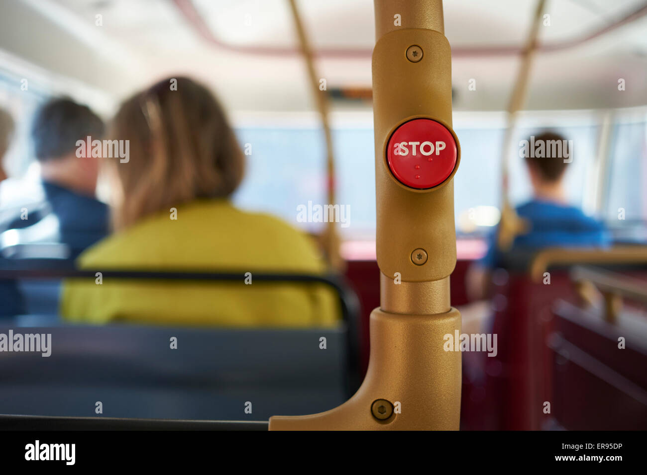 Stop sign inside bus hi-res stock photography and images - Alamy