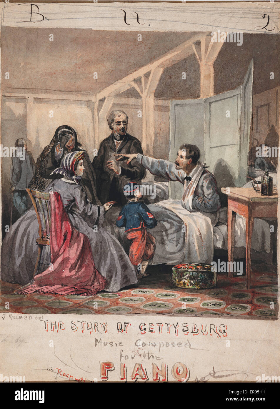 The story of Gettysburg Music composed for the piano, respec Stock ...