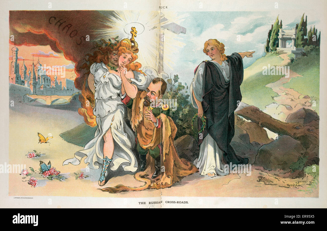 The Russian cross-roads Stock Photo - Alamy