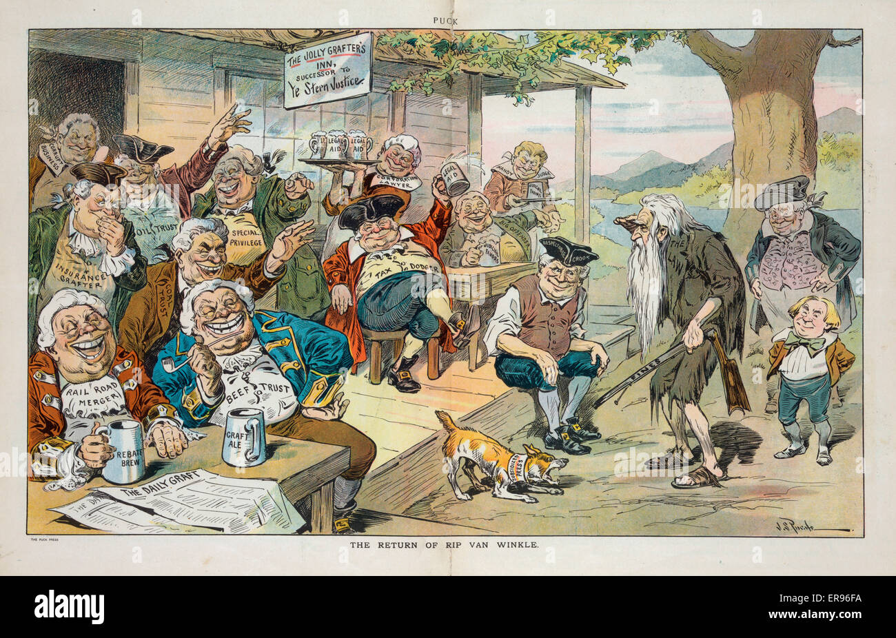 The return of Rip Van Winkle Stock Photo - Alamy